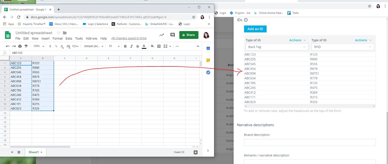 Adding Ids From A Spreadsheet Globalvetlink 